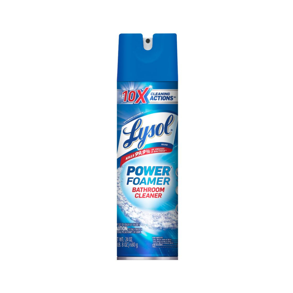 LYSOL® Bathroom Cleaner - Power Aerosol 12/24 oz. — Carib Island Trading